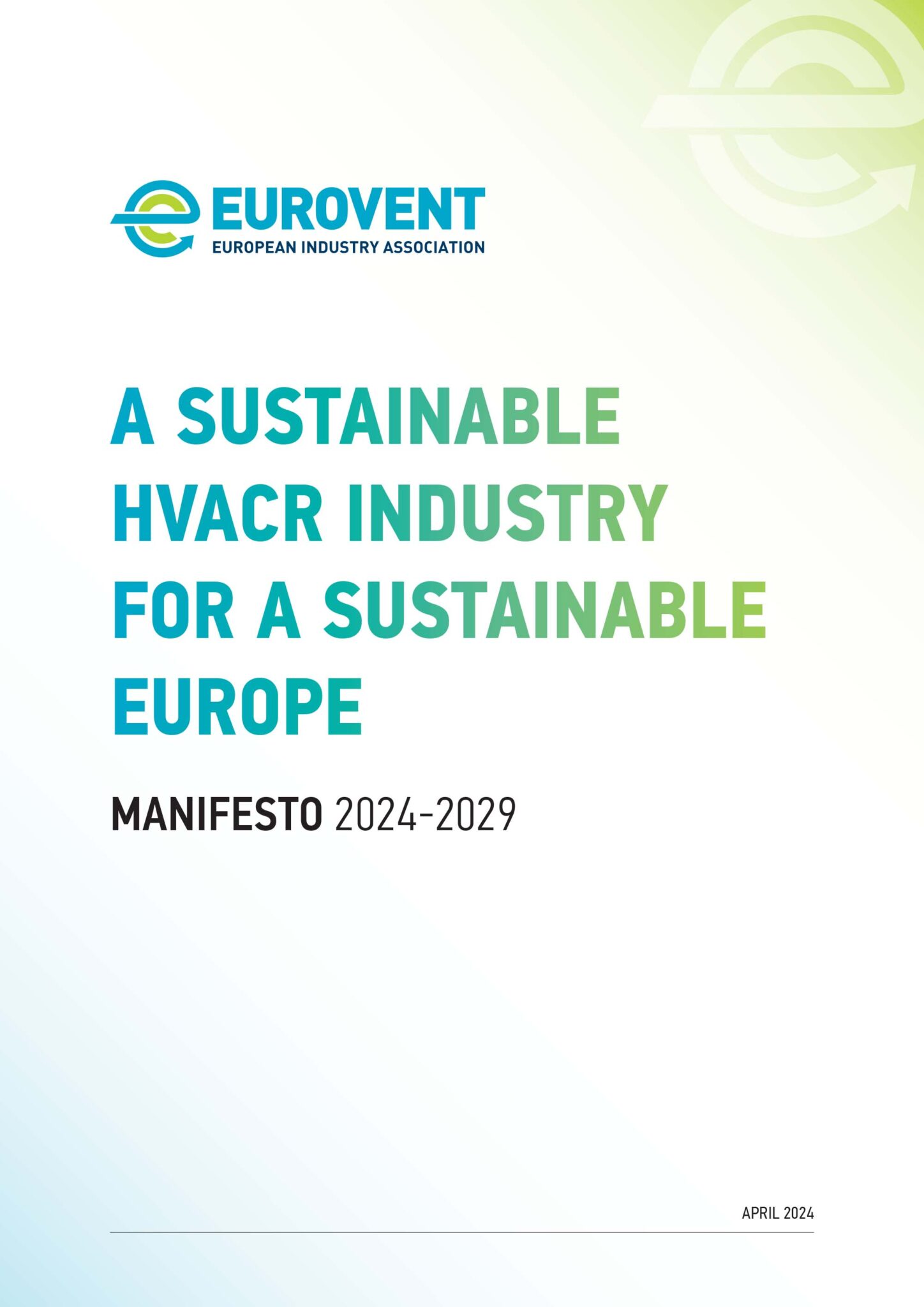 Eurovent 2024-2029 Manifesto - Full - Eurovent