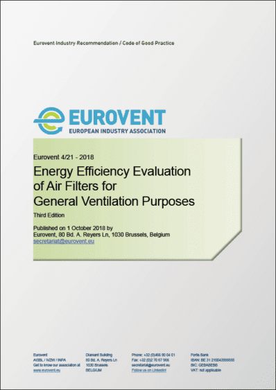 Eurovent 4/21: Energy Efficiency Evaluation of Air Filters for General ...