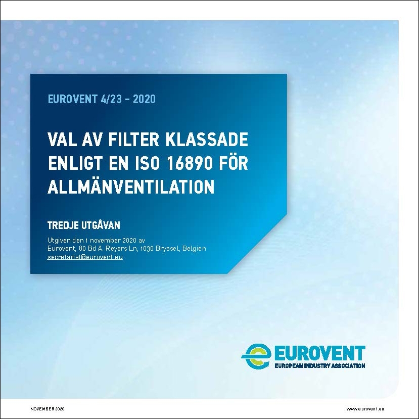 Eurovent 4/23: Val av filter klassade enligt EN ISO 16890 for ...