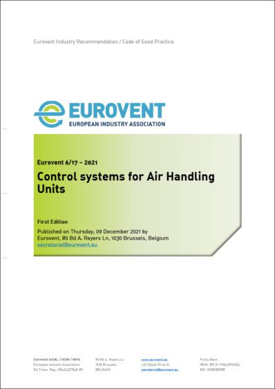 Eurovent 6/17: Control Systems for Air Handling Units - Eurovent
