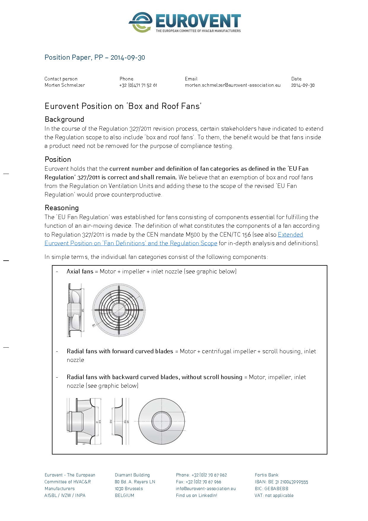 Eurovent Position on Box and Roof Fans - Eurovent
