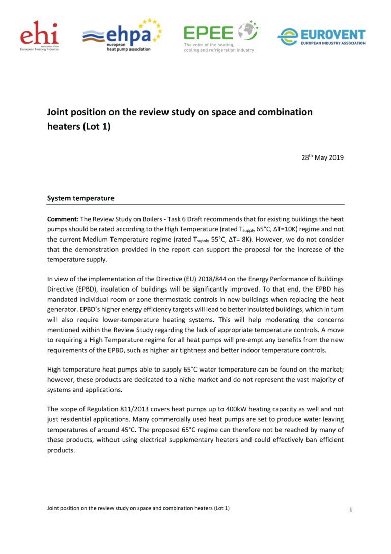 Joint Position Paper Lot 1 Ecodesign Energy Labelling System ... Joint Position Paper Lot 1 Ecodesign Energy Labelling System ...