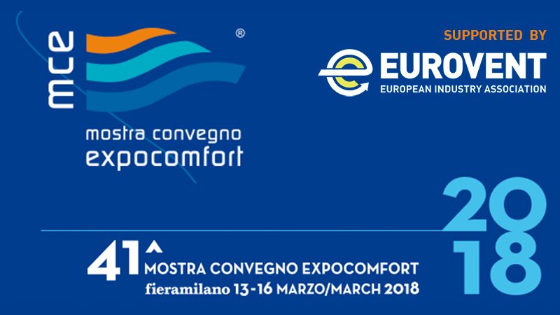 Meet us at the upcoming MCE 2018 in Milan (GEN - 886.00) - Eurovent